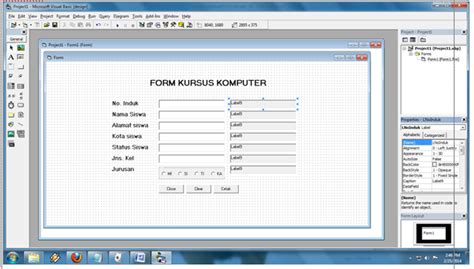 Tutorial Membuat Form Sederhana Dengan VB Visual Basic KUMPULAN TUGAS KULIAH