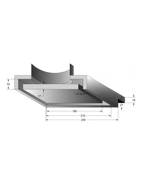 VENTMAN Diffusore Quadrato In Gesso Da Incasso Con Lato Mm
