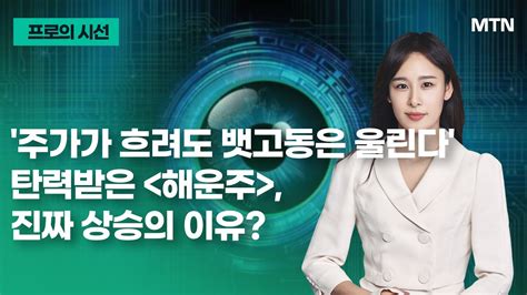 프로의 시선 주가가 흐려도 뱃고동은 울린다 탄력받은 해운주 진짜 상승의 이유 머니투데이방송 증시 증권