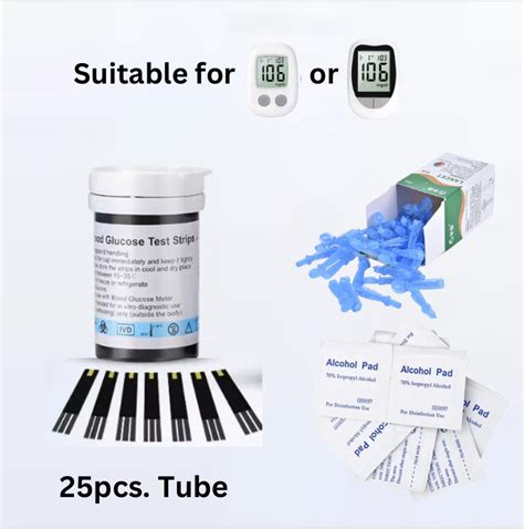 Blood Glucose Test Strips X 25s Or 50s With Free Lancets And Alcohol P
