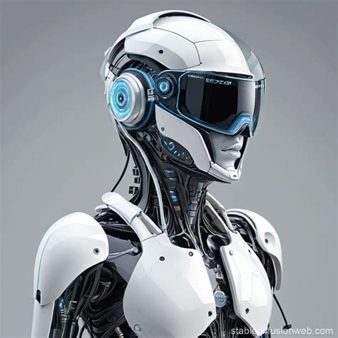 Cybernetic Humanoid in Futuristic Environment | Stable Diffusion Online