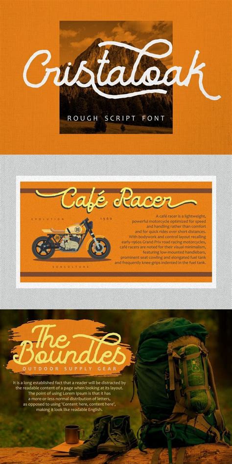 cristaloak rough font script font monoline font vintage font
