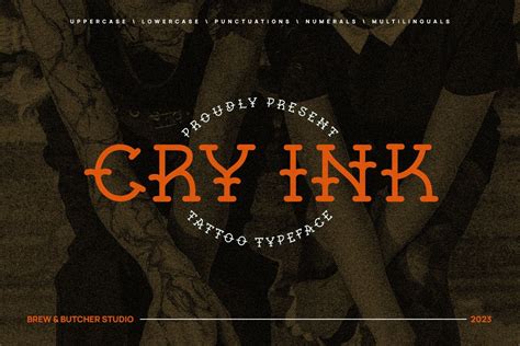 Cry Ink Tattoos Typeface Creative Market