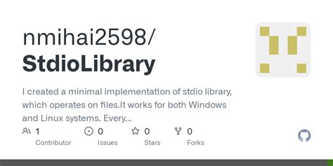 Github Nmihai2598 Stdiolibrary I Created A Minimal Implementation Of