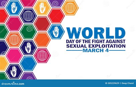 World Day Of The Fight Against Sexual Exploitation Vector Illustration Stock Vector