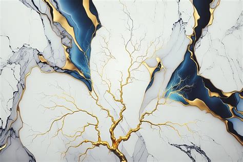 흰색 파란색과 금색 대리석 배경 고급 대리석 돌 질감 청첩장 배경 프리미엄 사진