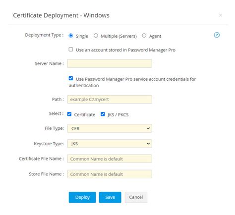 Deploy Certificates To Target Web Servers
