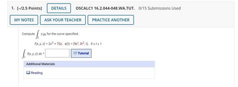 Solved Compute ∫cfds For The Curve Specified