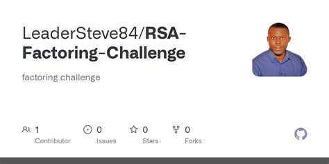 Github Leadersteve84rsa Factoring Challenge Factoring Challenge