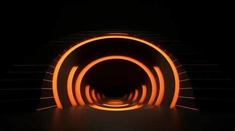 주황색 조명이 있는 애니메이션 터널 장식이 있는 밝은 터널의 3d 그림 고화질 사진 사진 배경 일러스트 및 사진 무료 다운로드 Pngtree