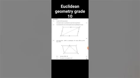 Euclidean Geometry Grade 10 Youtube