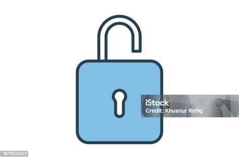 잠금 해제 아이콘 기본 웹 및 Ui와 관련된 아이콘입니다 웹 사이트 앱 사용자 인터페이스 인쇄 가능 등 플랫 라인 아이콘 스타일에 적합합니다 편집 가능한 간단한 벡터 디자인