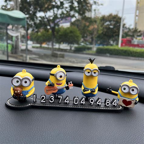 미니언즈 미니언즈 피규어 세트 자동차 주차번호판 애니메이션 캐릭터 인형 Js 스토어 위시버킷