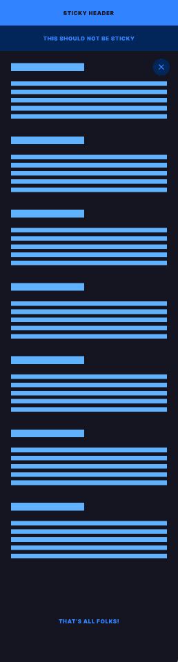 Partly Sticky Header Figma