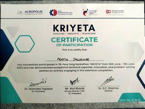 Pratik Jalodkar On Linkedin Connections Hackathon2023 Kriyeta