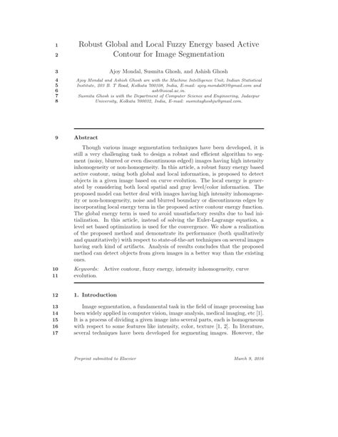 Pdf Robust Global And Local Fuzzy Energy Based Active Contour For
