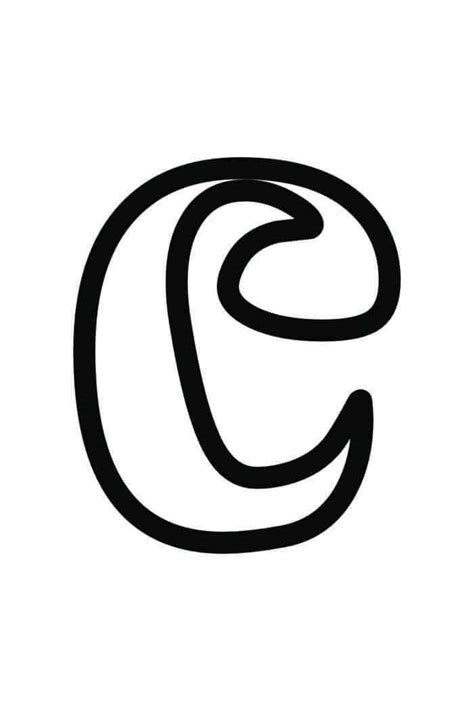 Free Printable Bubble Letter C Bubble Alphabet Letters