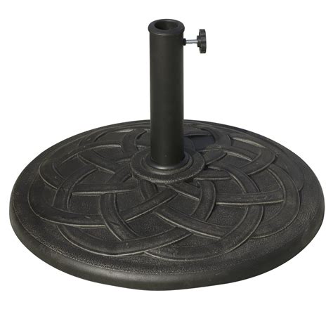 Outsunny 19kg Resin Umbrella Base Garden Parasol Base Stand Round Sun