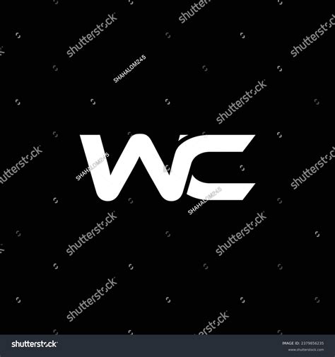 Monogram Letter Wc Logo Design Black Stock Vector Royalty Free 2379856235 Shutterstock
