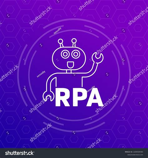 Rpa Bot Icon Robotic Process Automation Stock Vector Royalty Free 2204509783 Shutterstock