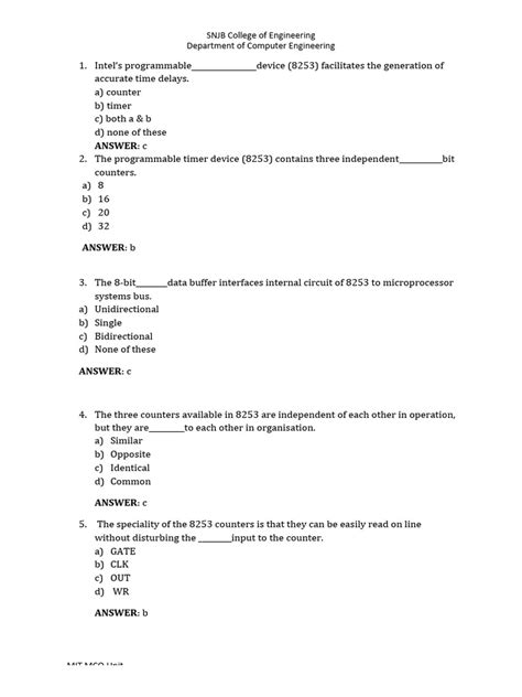 Mcq Unit 4 Set 1 Pdf Computing Computer Engineering