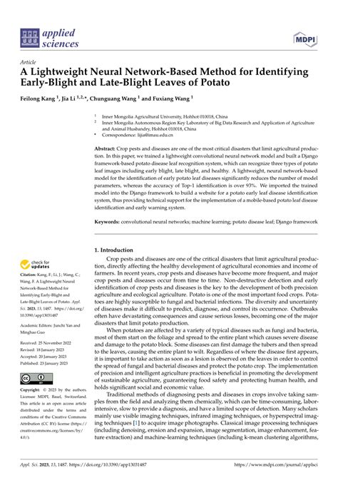 Pdf A Lightweight Neural Network Based Method For Identifying Early