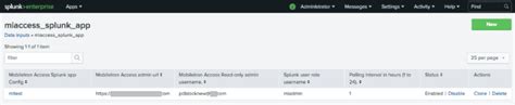 Configuring Access Splunk Application