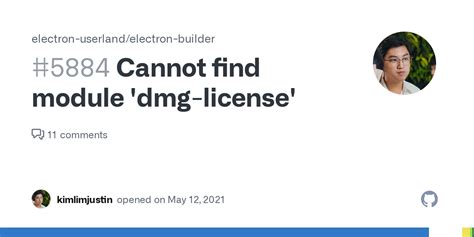 Cannot Find Module Dmg License Issue Electron Userland Electron Builder GitHub