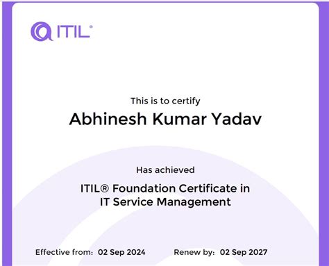 Abhinesh Kumar Yadav On Linkedin Skillup Itil Itsm