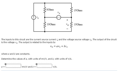 Solved The Inputs To This Circuit Are The Current Source Chegg Com