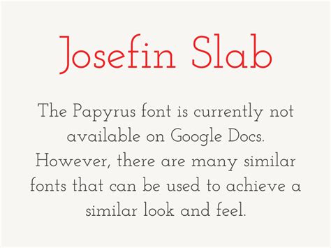 Papyrus Font Google Docs