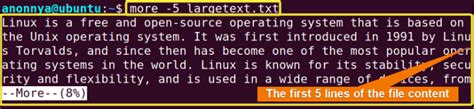 The More Command In Linux 10 Practical Examples