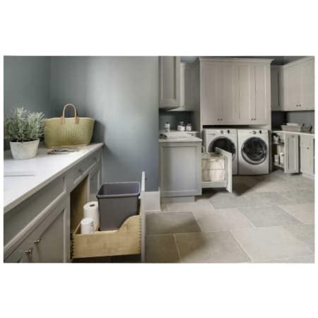 Rev A Shelf WCSC DM Wood Classics W Single Qt Gallon Pull Out Trash Can