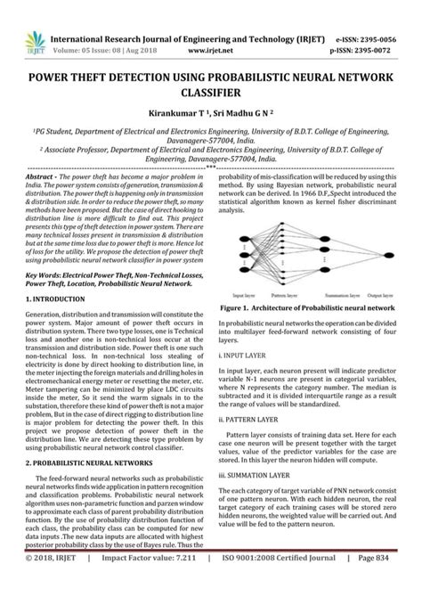 IRJET- Power Theft Detection using Probabilistic Neural Network Classifier | PDF