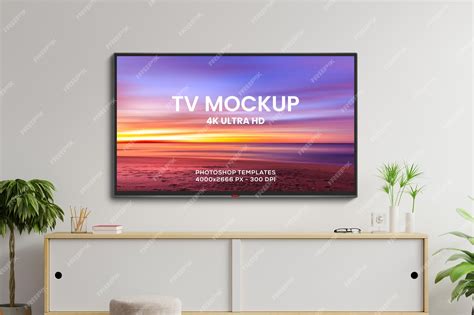 Smart Tv Mockup Template Design Psd Premium Psd