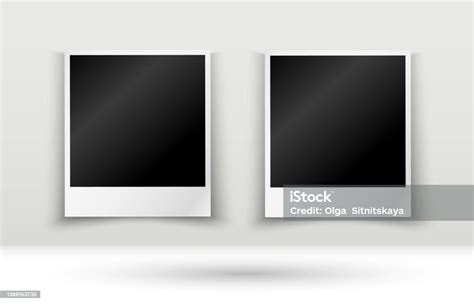 투명 한 배경에 사진의 벡터 그림입니다 사진에 대한 모형 즉석카메라에 대한 스톡 사진 및 기타 이미지 즉석카메라 투명 배경