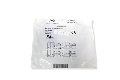 Micro Detectors Msr00 0c Through Beam Photoelectric Sensor Receiver Platinum International