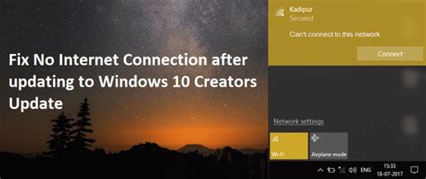 Fix No Internet Connection After Updating To Windows Creators Update TechCult