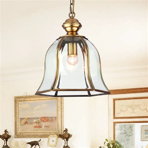 Dench европейский стиль медный подвесной светильник с одной головкой американский стиль