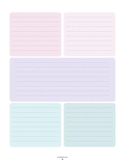 5 Color Notes Paper For Goodnotes And Notability Notes Paper Pastel Goodnotes Templates Free