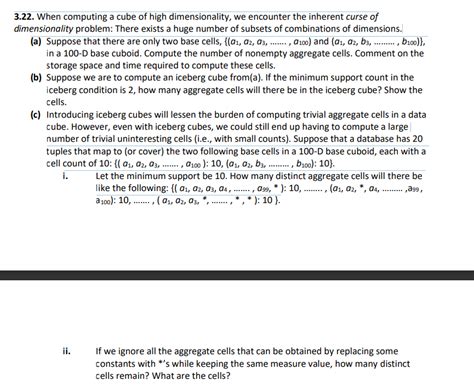 solved 3 22 ﻿when computing a cube of high dimensionality