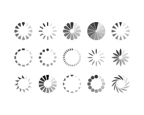 premium vector collection loading bar status icon vector illustration