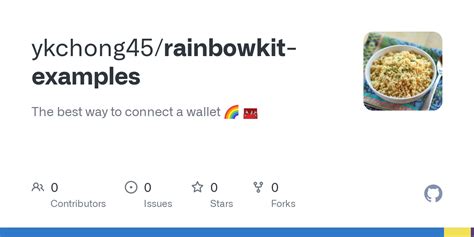 Github Ykchong Rainbowkit Examples The Best Way To Connect A Wallet