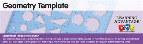 Amazon Com LEARNING ADVANTAGE Geometry Template Sturdy Geometric