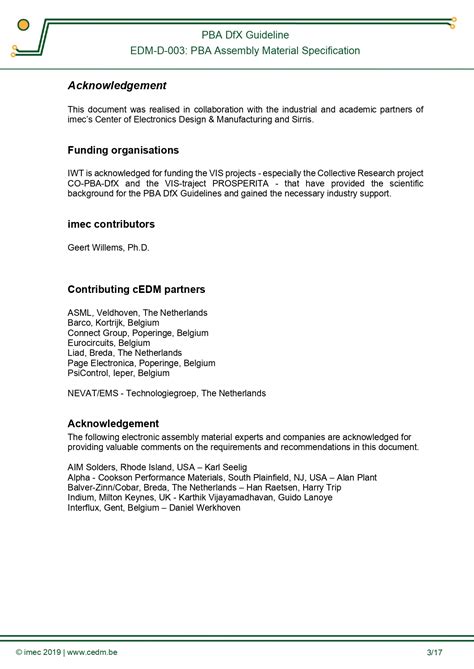 Pba Assembly Material Specification Edm Forum