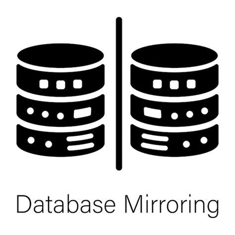 Premium Vector Editable Glyph Icon Depicting Database Mirroring
