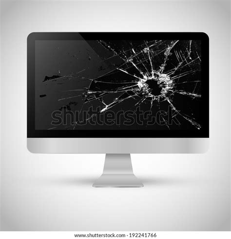 Broken Screen Computer Stock Vector Royalty Free