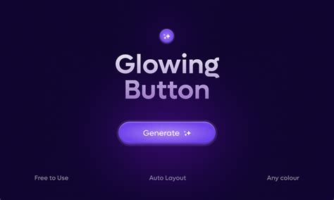 Glowing Button Design Fully Editable And Customizable Figma