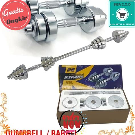 Jual Cod 255 Dumbell Barbel Set Max 25kg Tiang Angkat Beban Besi 2 Pcs 25 Kg 014 7 Alat Fitness