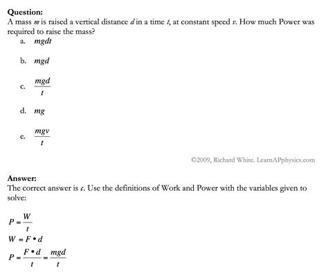 Learn Ap Physics Problem Of The Day Solution
